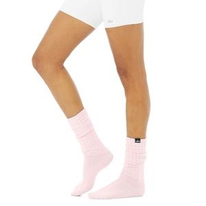 ALO Yoga | Accessories | Alo Scrunch Sock In Powder Pink | Poshmark